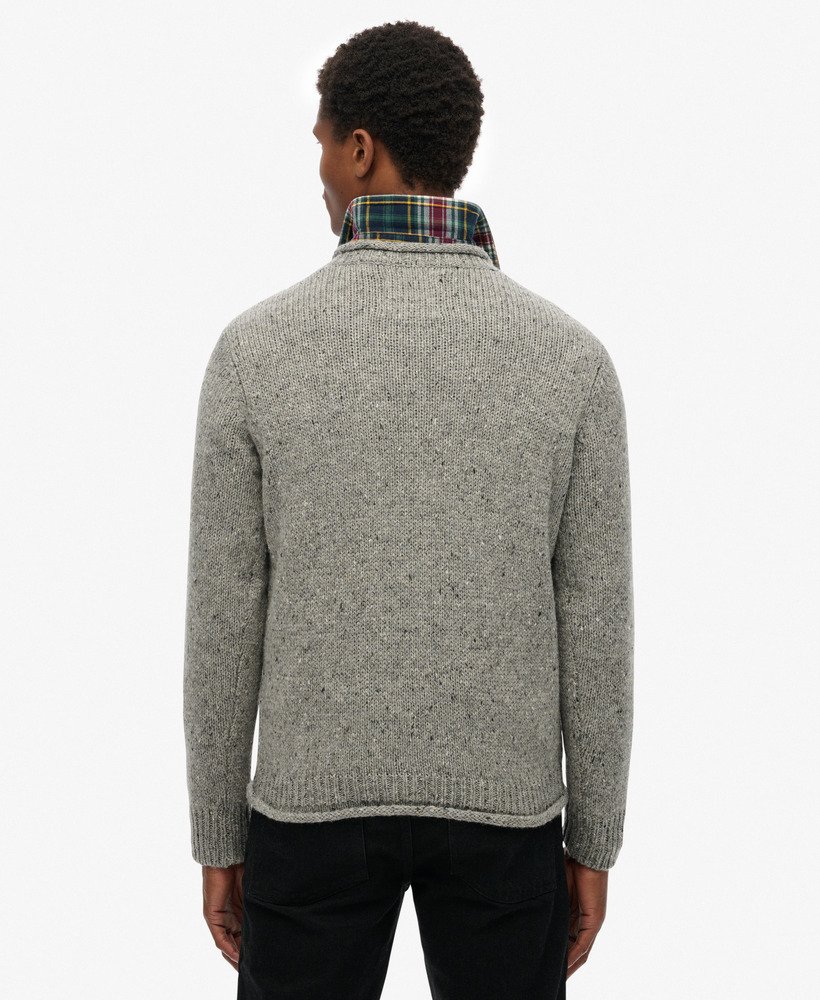 mens Donegal Jumper in Grey Donegal | Superdry UK