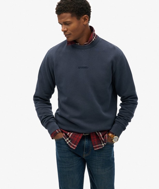 Sweat ras du cou Micro Logo chevalier bleu pours Homme | Superdry BE-FR