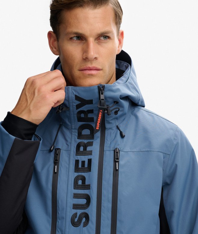 mens Ultimate Freestyle Ski Jacket in Dry Slate Blue | Superdry UK