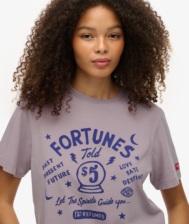 womens Roadside Trade Relaxed T-Shirt in Brassica Lilac | Superdry UK