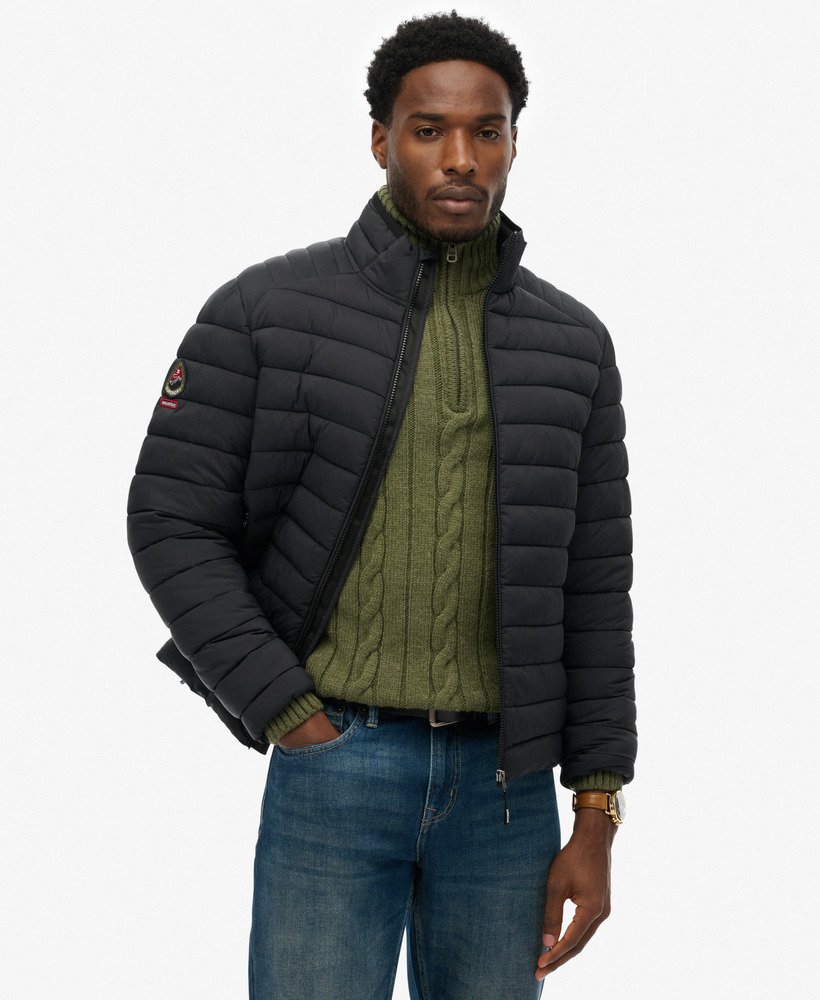 mens Fuji Lite Padded Jacket in Black | Superdry UK