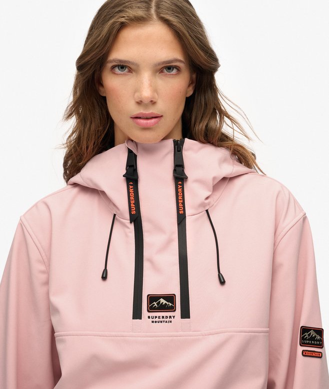 Dames Freestyle Softshell Ski Hoodie in dull pink | Superdry BE-NL