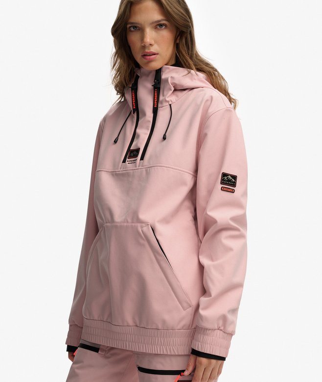 Dames Freestyle Softshell Ski Hoodie in dull pink | Superdry BE-NL