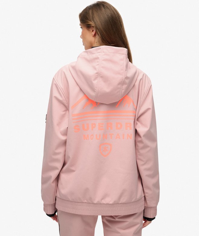 Dames Freestyle Softshell Ski Hoodie in dull pink | Superdry BE-NL