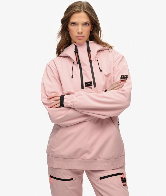 Dames Freestyle Softshell Ski Hoodie in dull pink | Superdry BE-NL