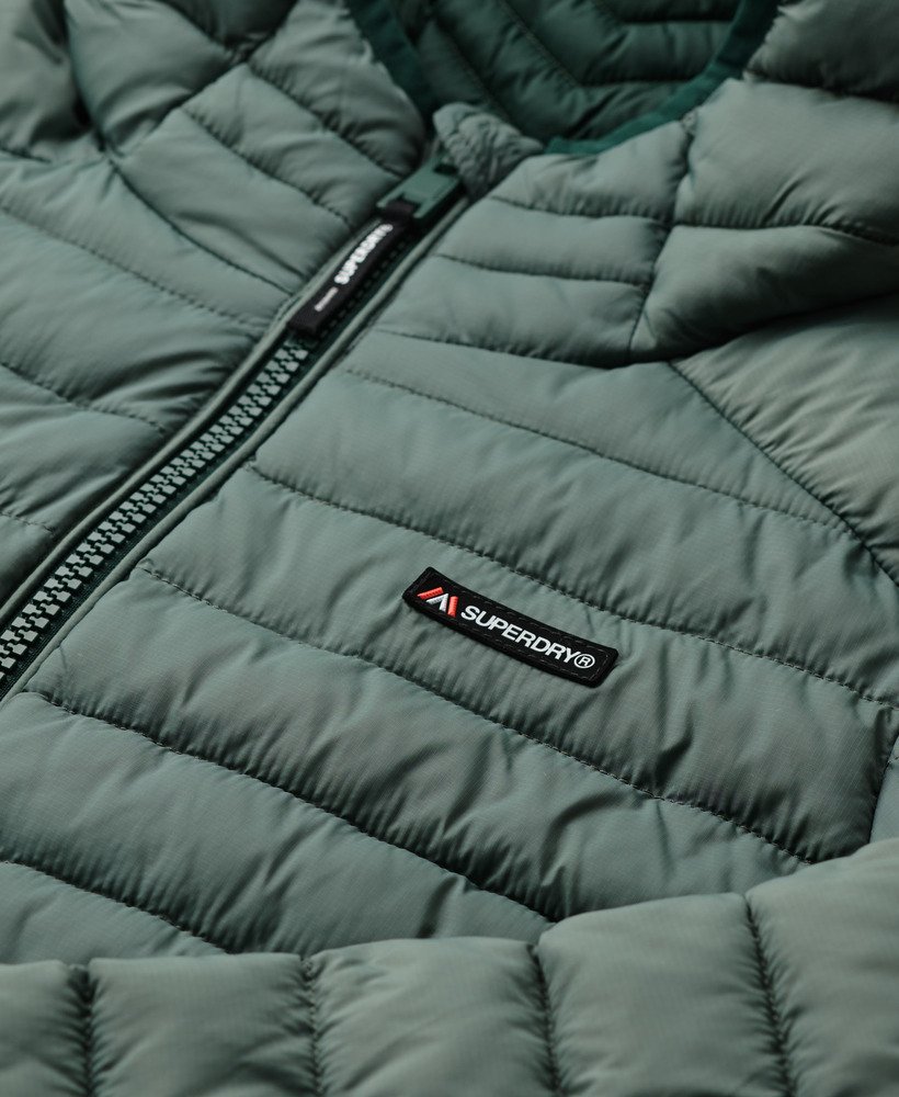 womens Hooded Fuji Lite Padded Jacket in Balsam Green | Superdry UK