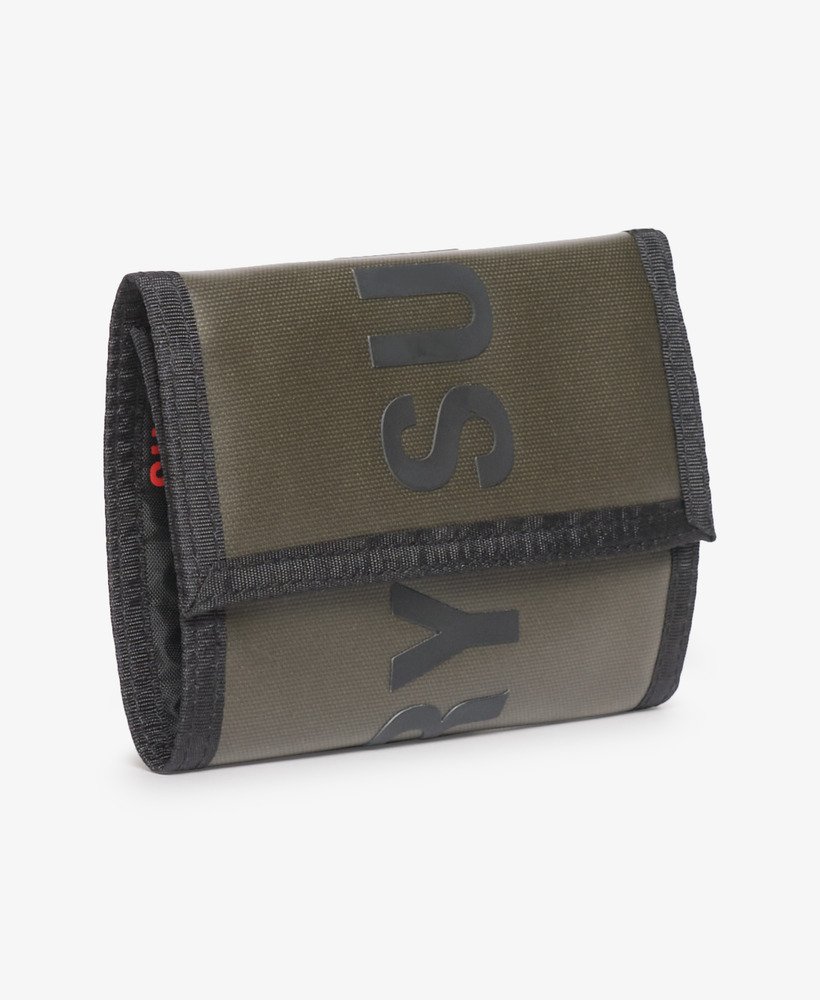 womens Tarp Tri-Fold Wallet in Surplus Goods Olive Green | Superdry UK