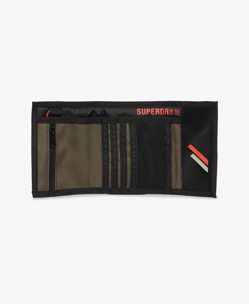womens Tarp Tri-Fold Wallet in Surplus Goods Olive Green | Superdry UK