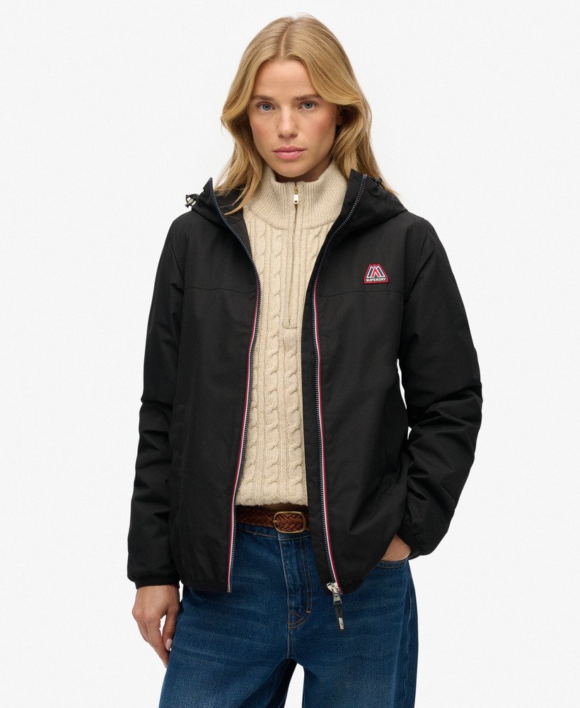 womens Essential Tri Windbreaker Jacket in Black | Superdry UK