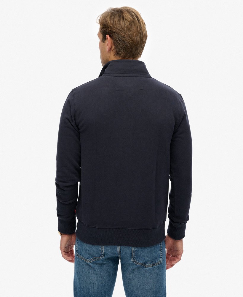mens Preppy Half Zip Jumper in SUPER DARK NAVY | Superdry UK