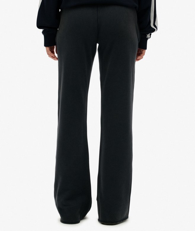 womens Athletic Embroidered Flare Joggers in Eclipse Navy | Superdry UK