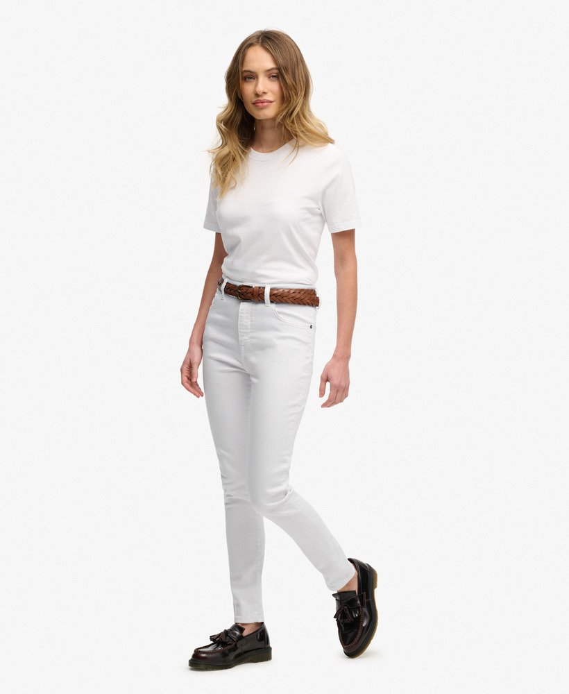 womens High Rise Skinny Jeans in WHITE | Superdry UK