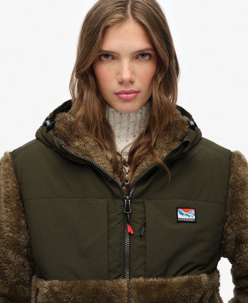 womens Super Soft Hybrid Full Zip Jacket in Winter Twig Beige | Superdry UK