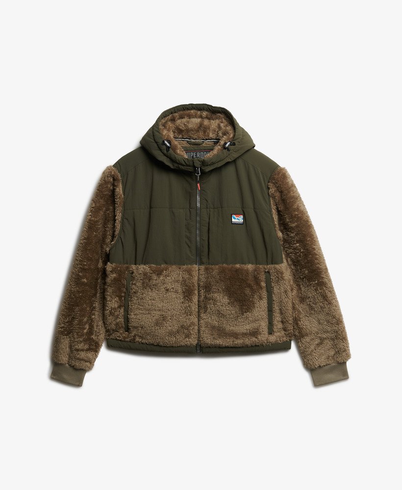 womens Super Soft Hybrid Full Zip Jacket in Winter Twig Beige | Superdry UK