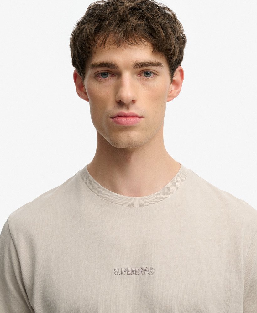 mens Micro Logo T-Shirt in Vapor Grey | Superdry UK
