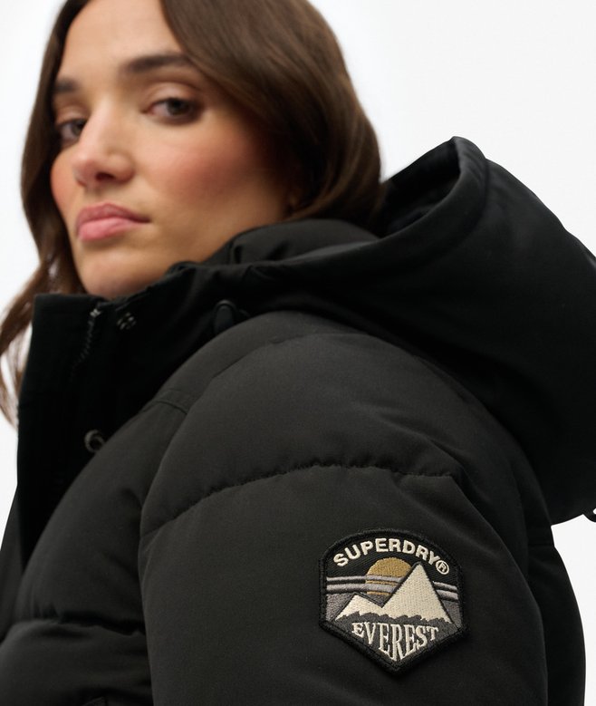 womens Everest Bomber Jacket in Black | Superdry US