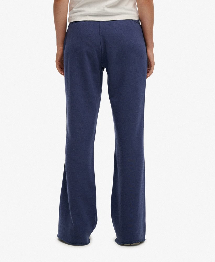 womens Athletic Essentials Stripe Flare Joggers in Mariner Navy ...