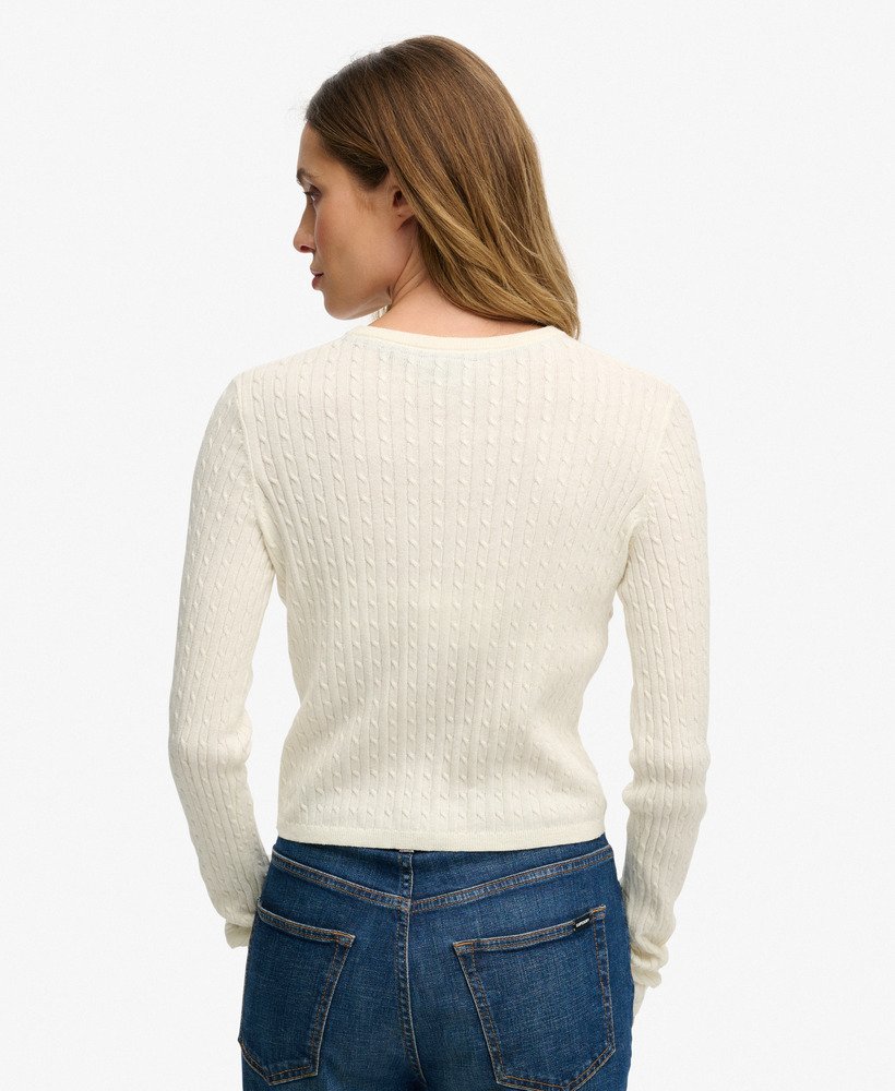 womens Lightweight Essential Cardigan in OFF WHITE | Superdry UK