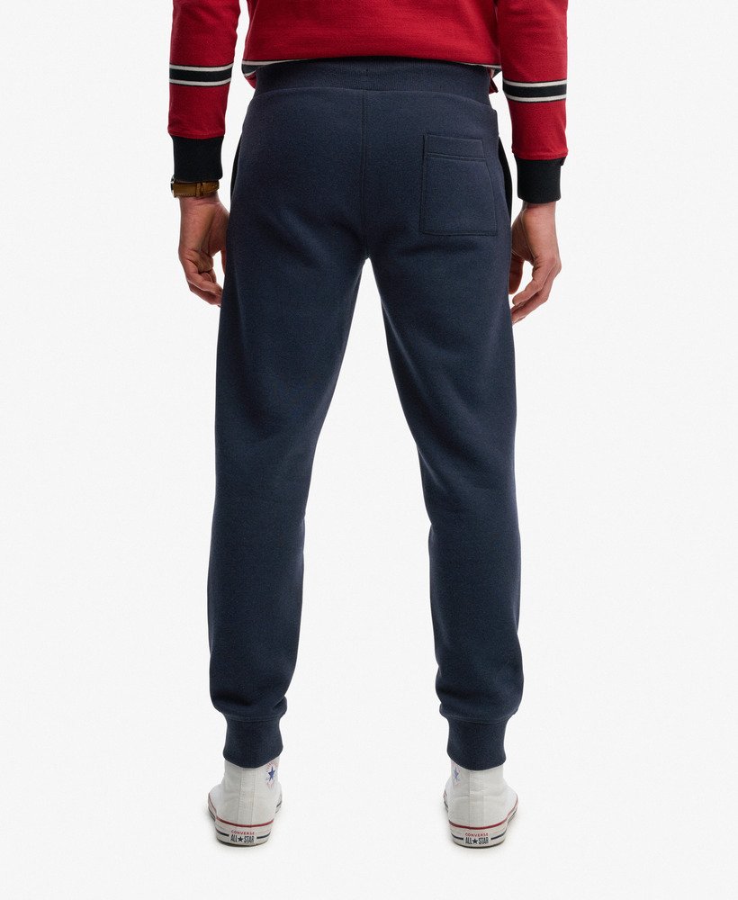 mens Vintage Logo Embroidered Joggers in Rich Navy Marl | Superdry UK