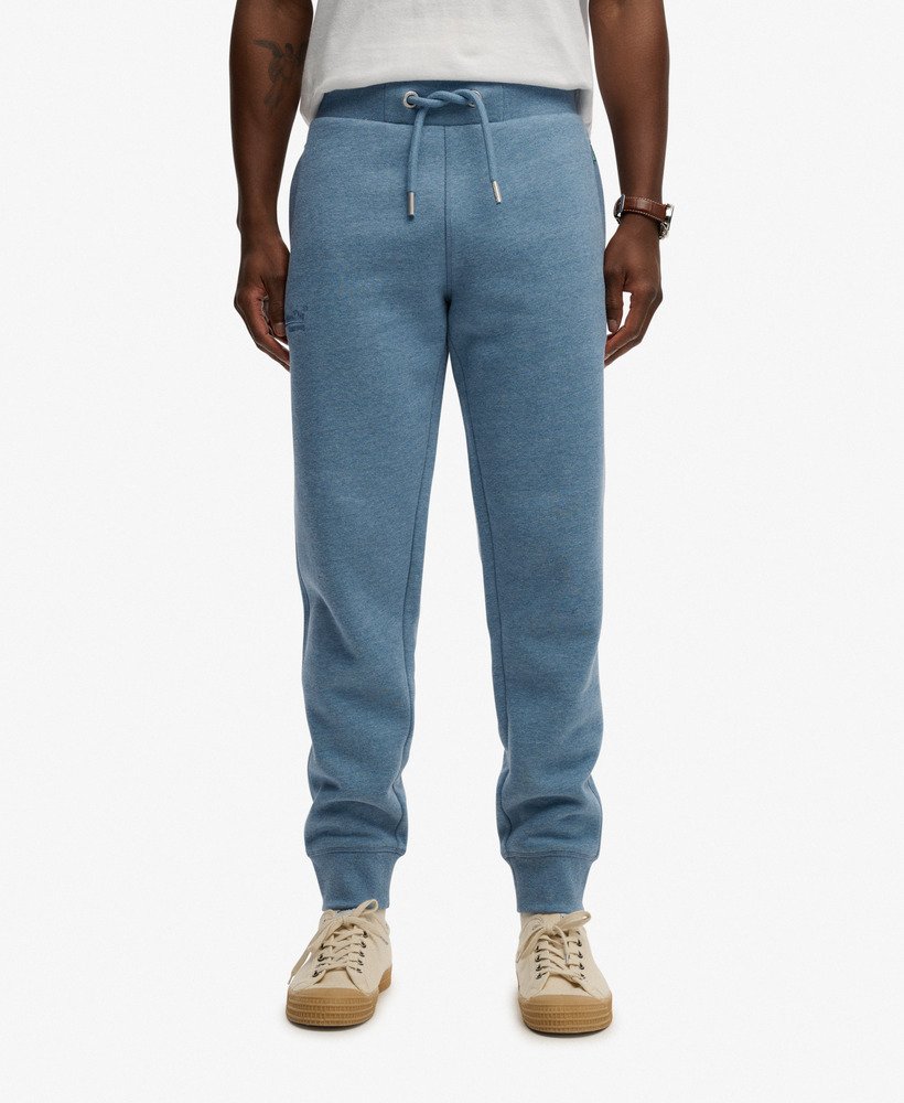 mens Vintage Logo Embroidered Joggers in Bluestone Marl | Superdry US