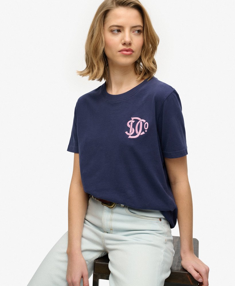 SD&Co T-Shirt in lockerer Passform finster marineblau für Damen ...