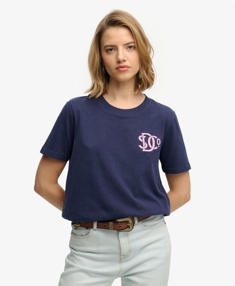 SD&Co T-Shirt in lockerer Passform finster marineblau für Damen ...