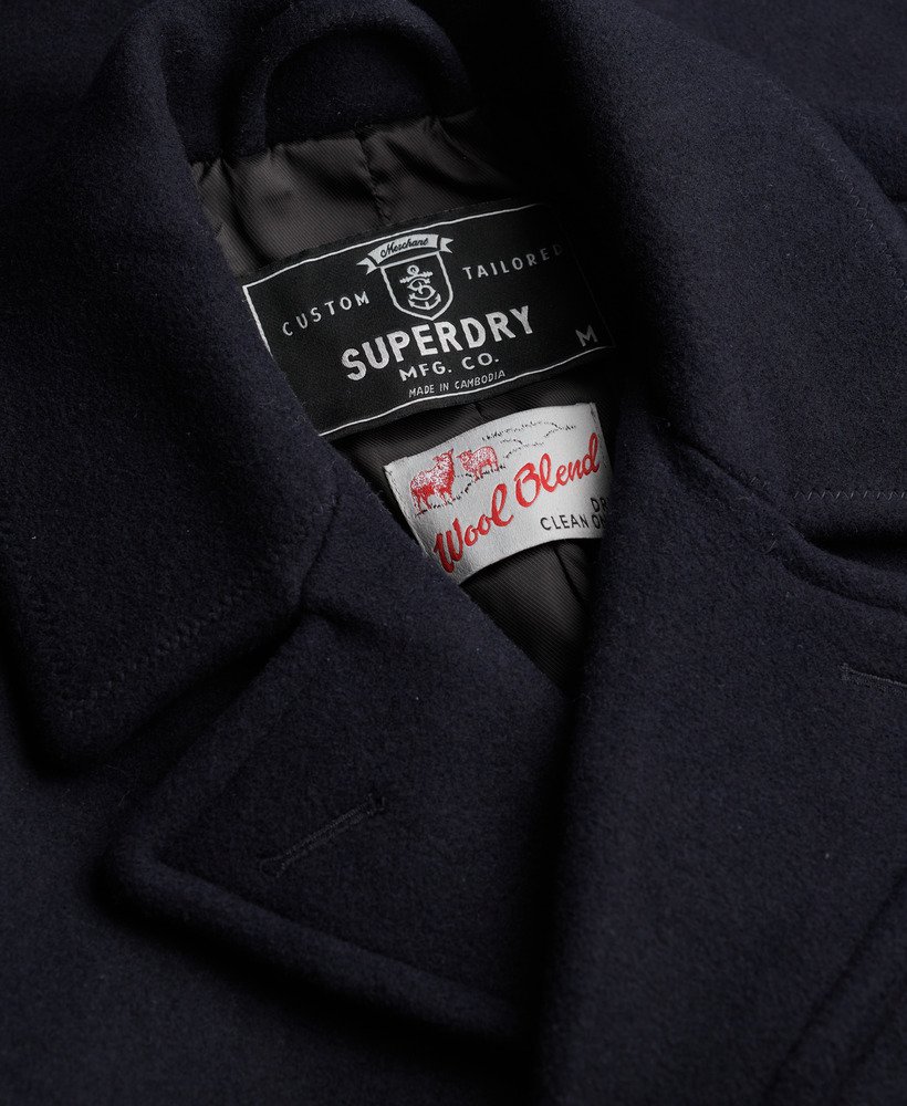 The Merchant Store - Wollmischung Cabanjacke finster marineblau für ...