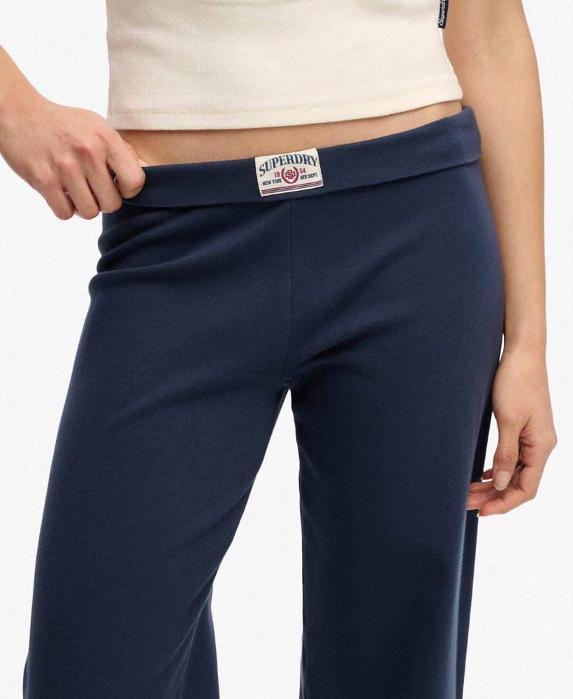 womens Athletic Essentials Fold Over Joggers in CLASSIC NAVY | Superdry UK