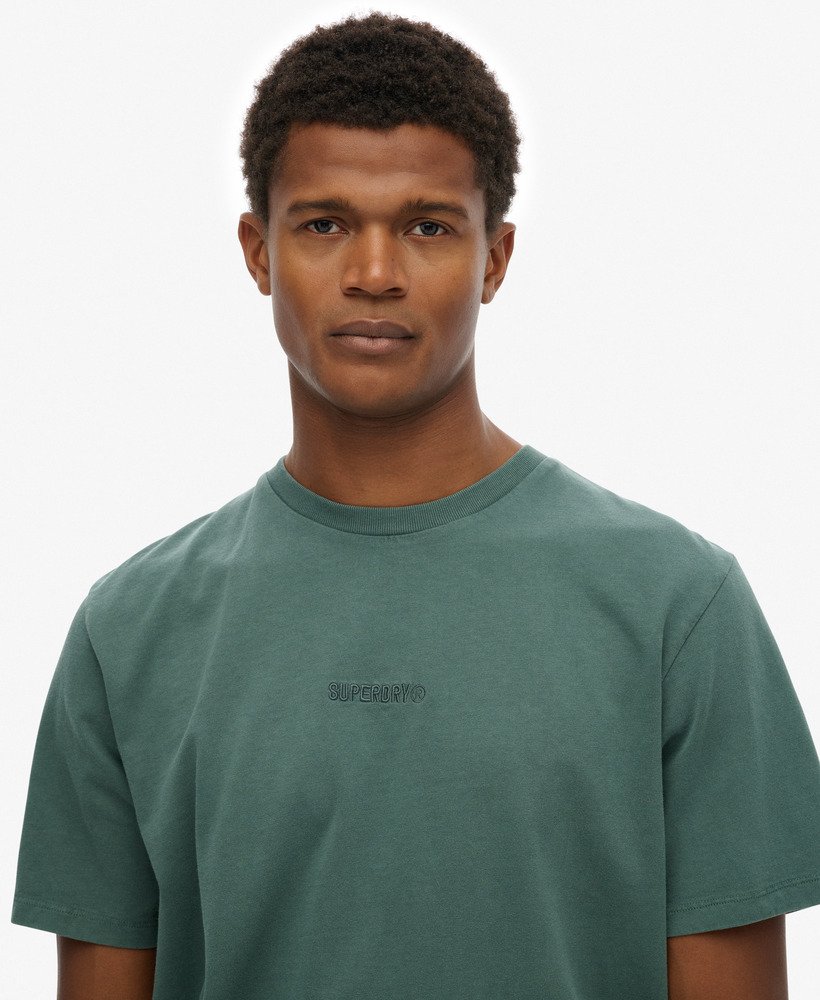 mens Micro Logo T-Shirt in STORMY GREEN | Superdry UK