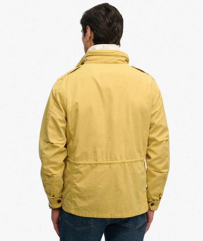 mens Cotton M65 Jacket in Washed Yellow | Superdry UK