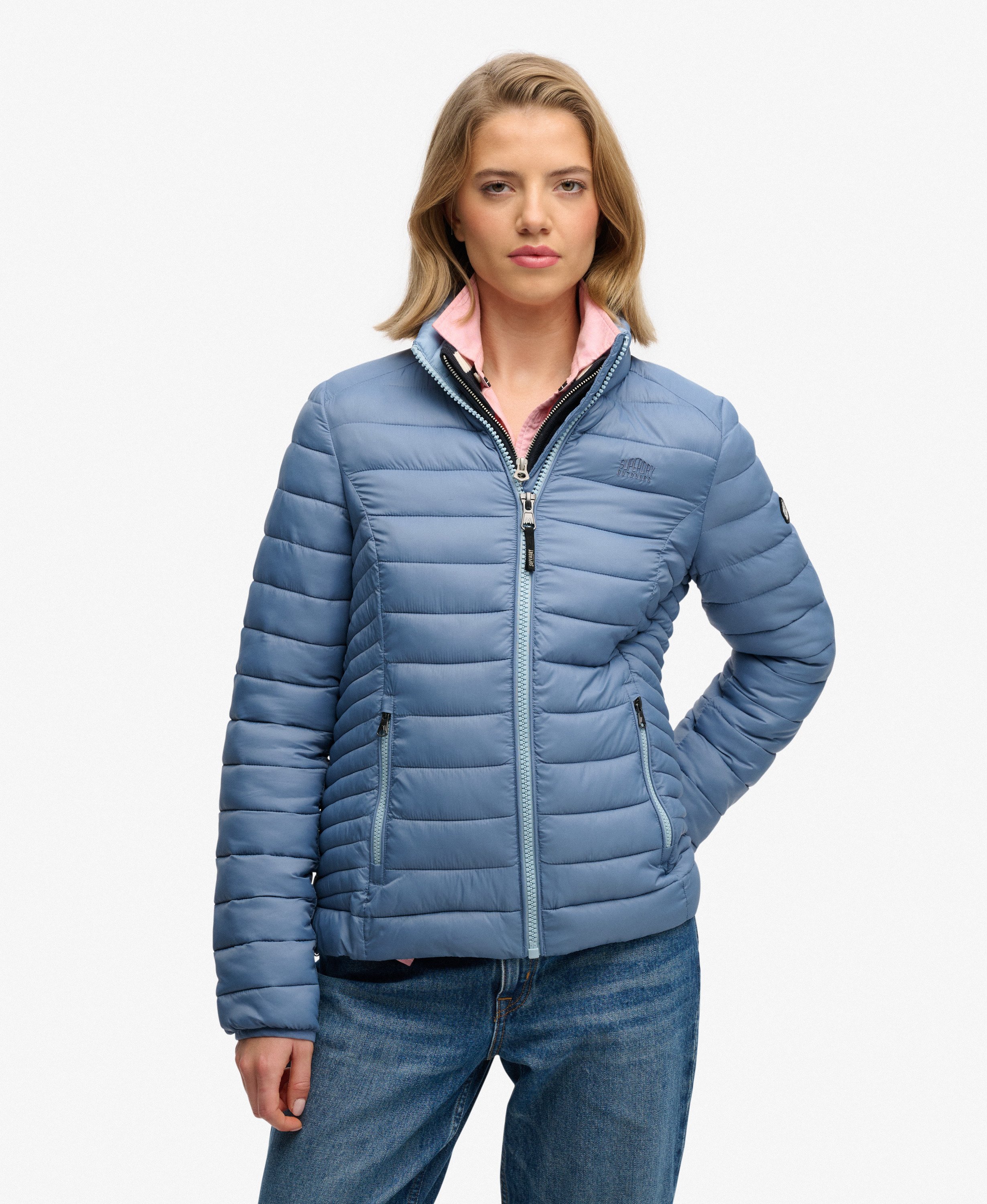 womens Fuji Lite Padded Jacket in Tidal Blue | Superdry UK
