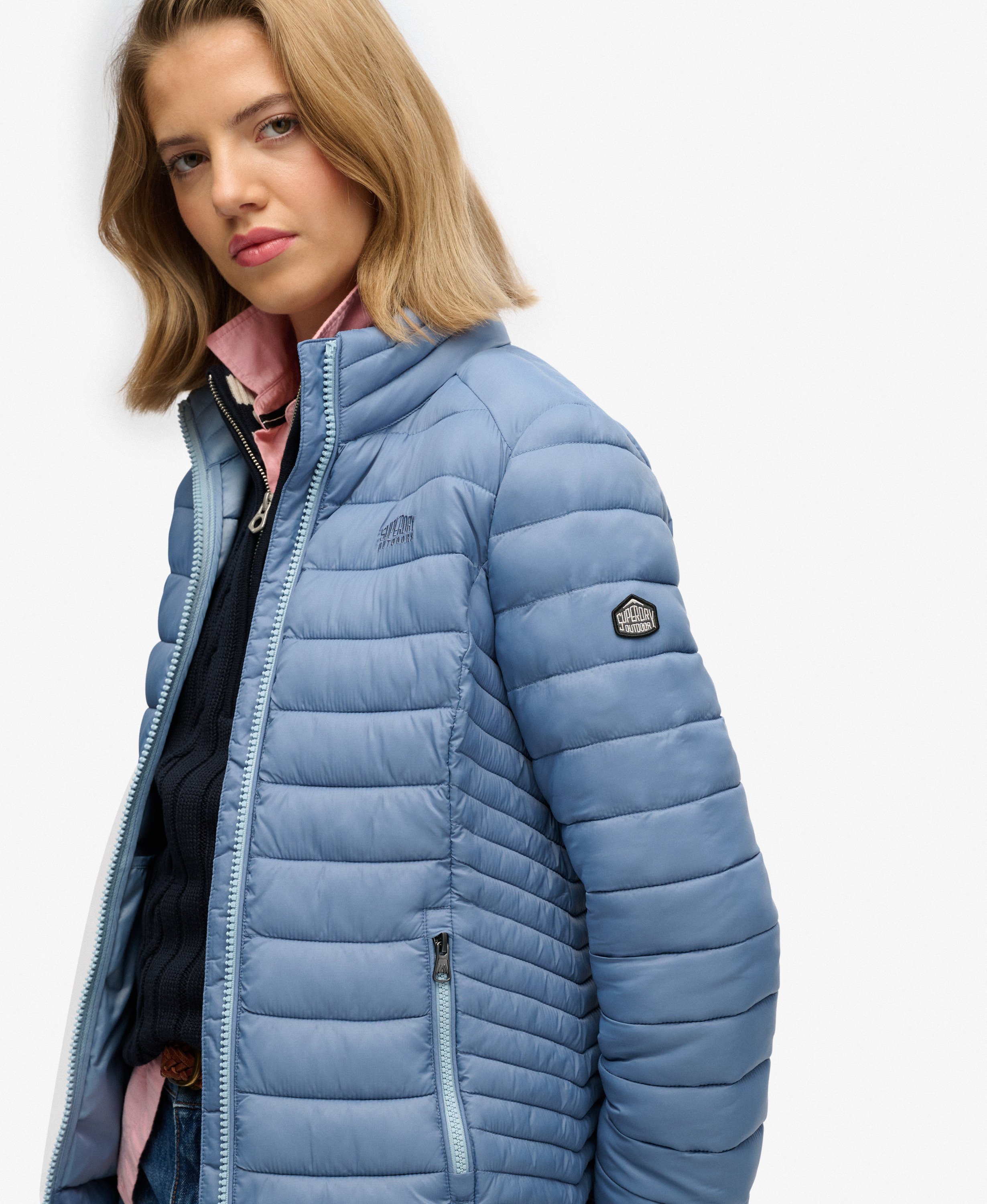 womens Fuji Lite Padded Jacket in Tidal Blue | Superdry UK