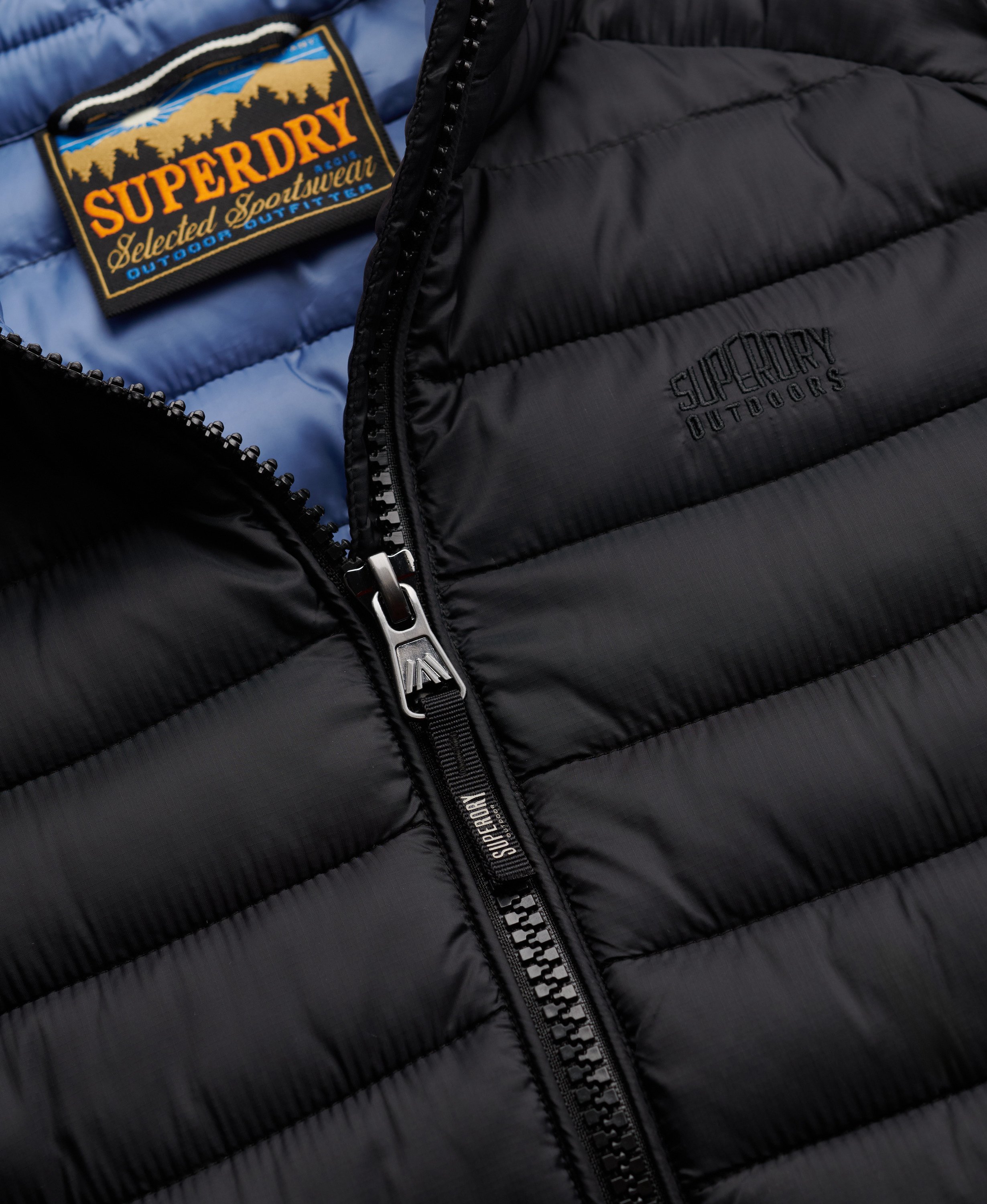 womens Fuji Lite Padded Jacket in Black | Superdry UK