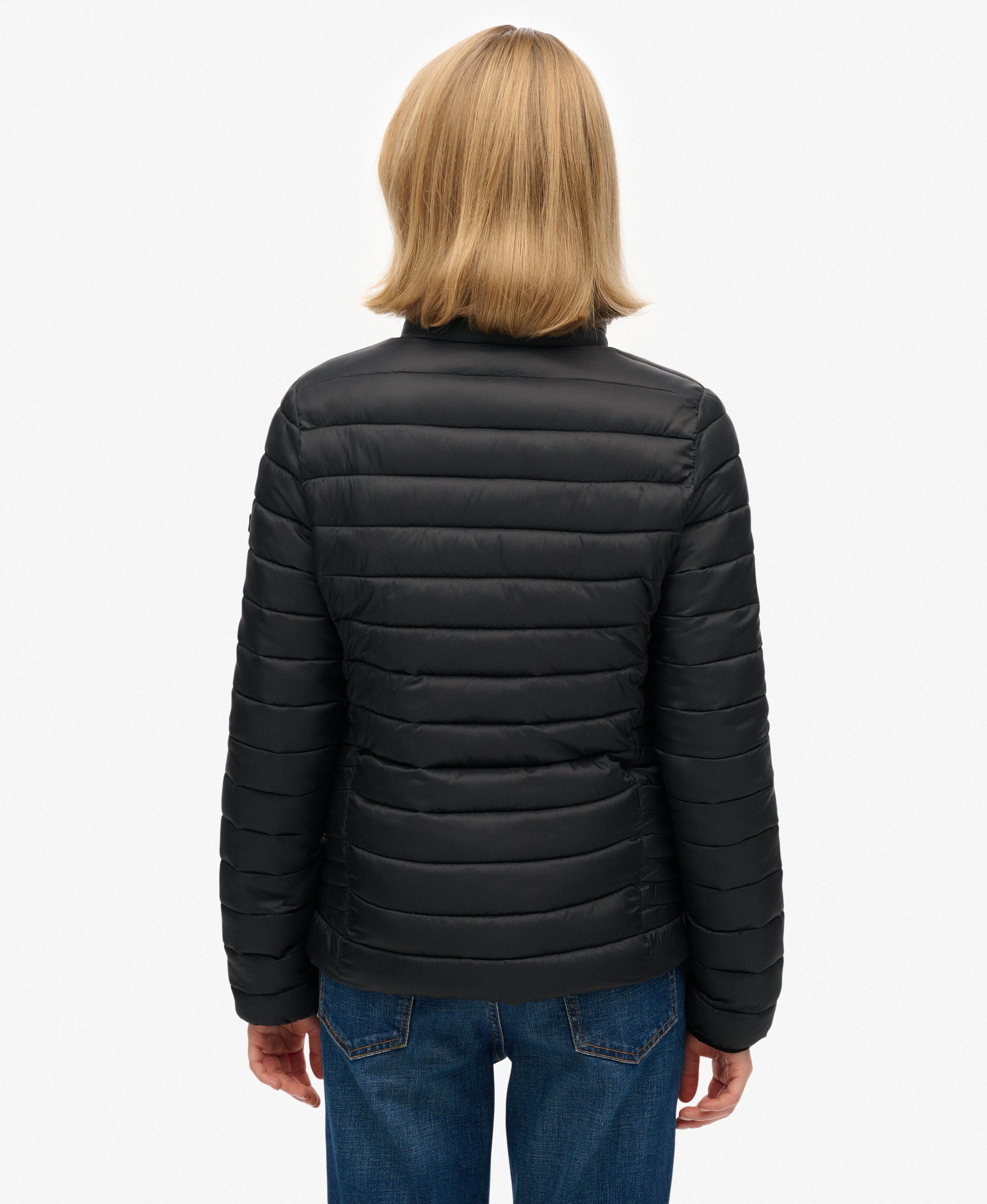 womens Fuji Lite Padded Jacket in Black | Superdry UK