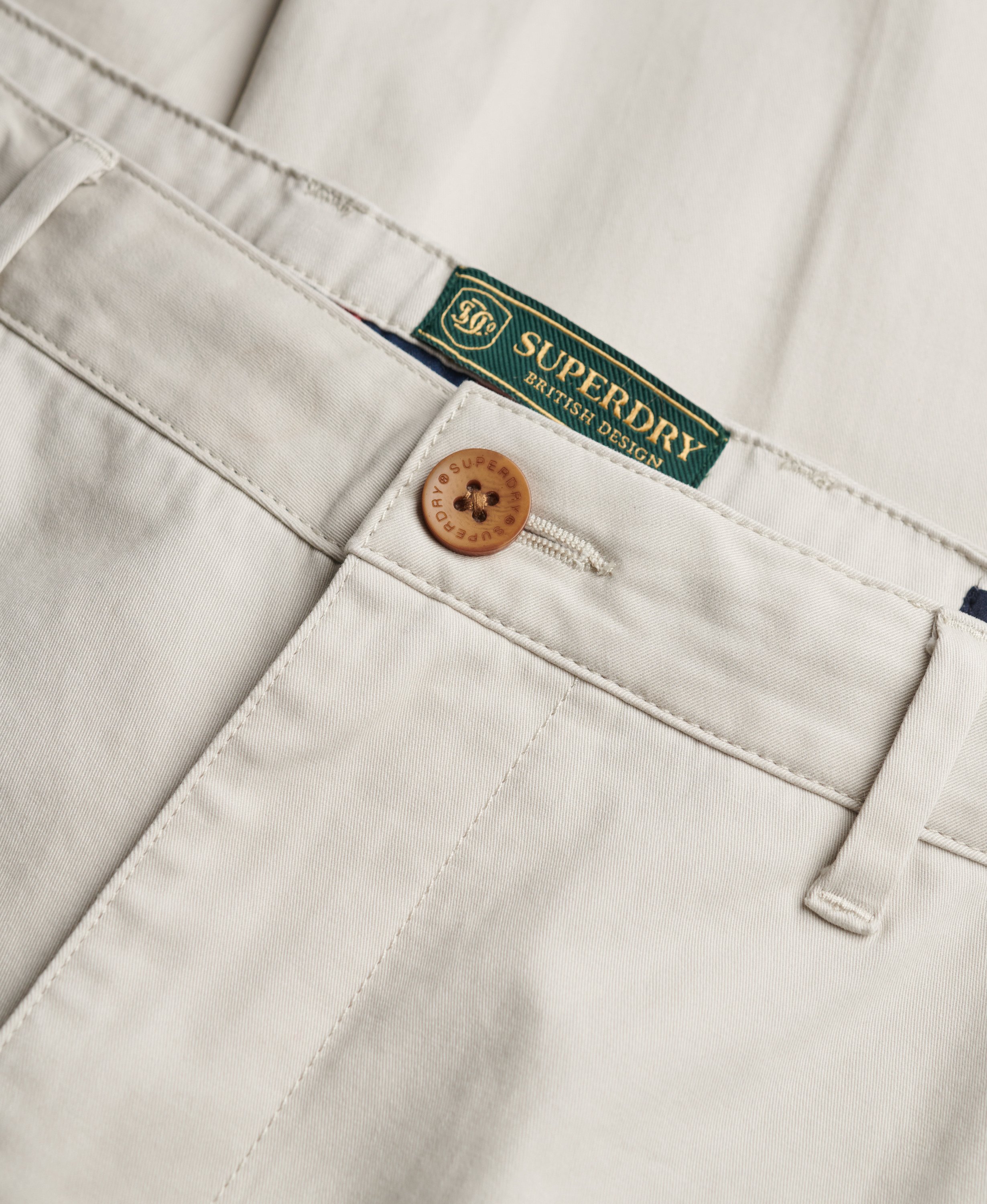 mens Premium Regular Chinos in Rainy Day Grey | Superdry UK