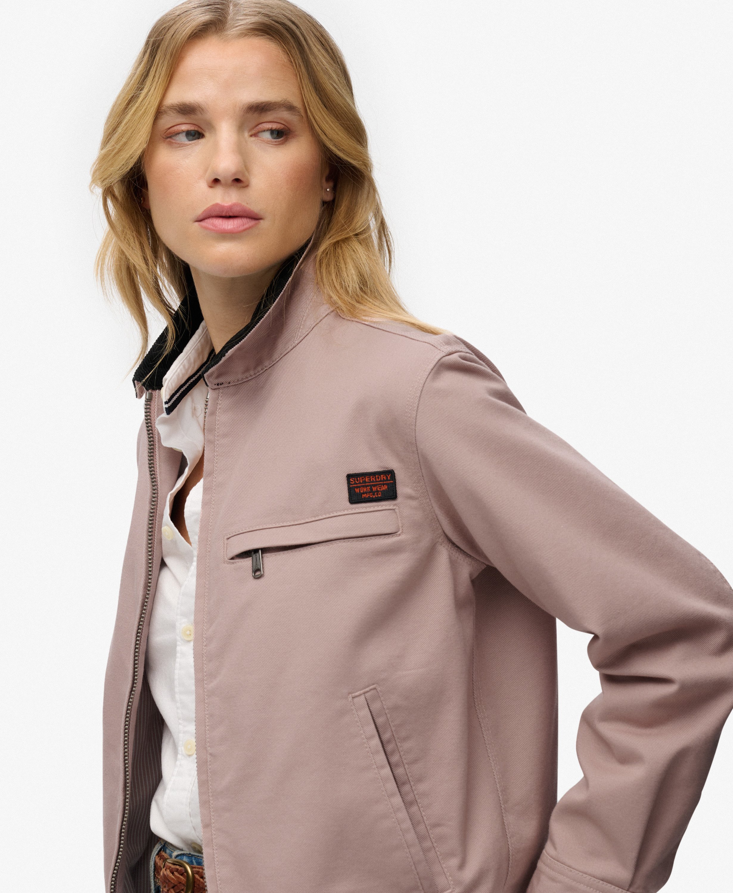 womens Cord Collar Ranch Jacket in Fawn | Superdry UK