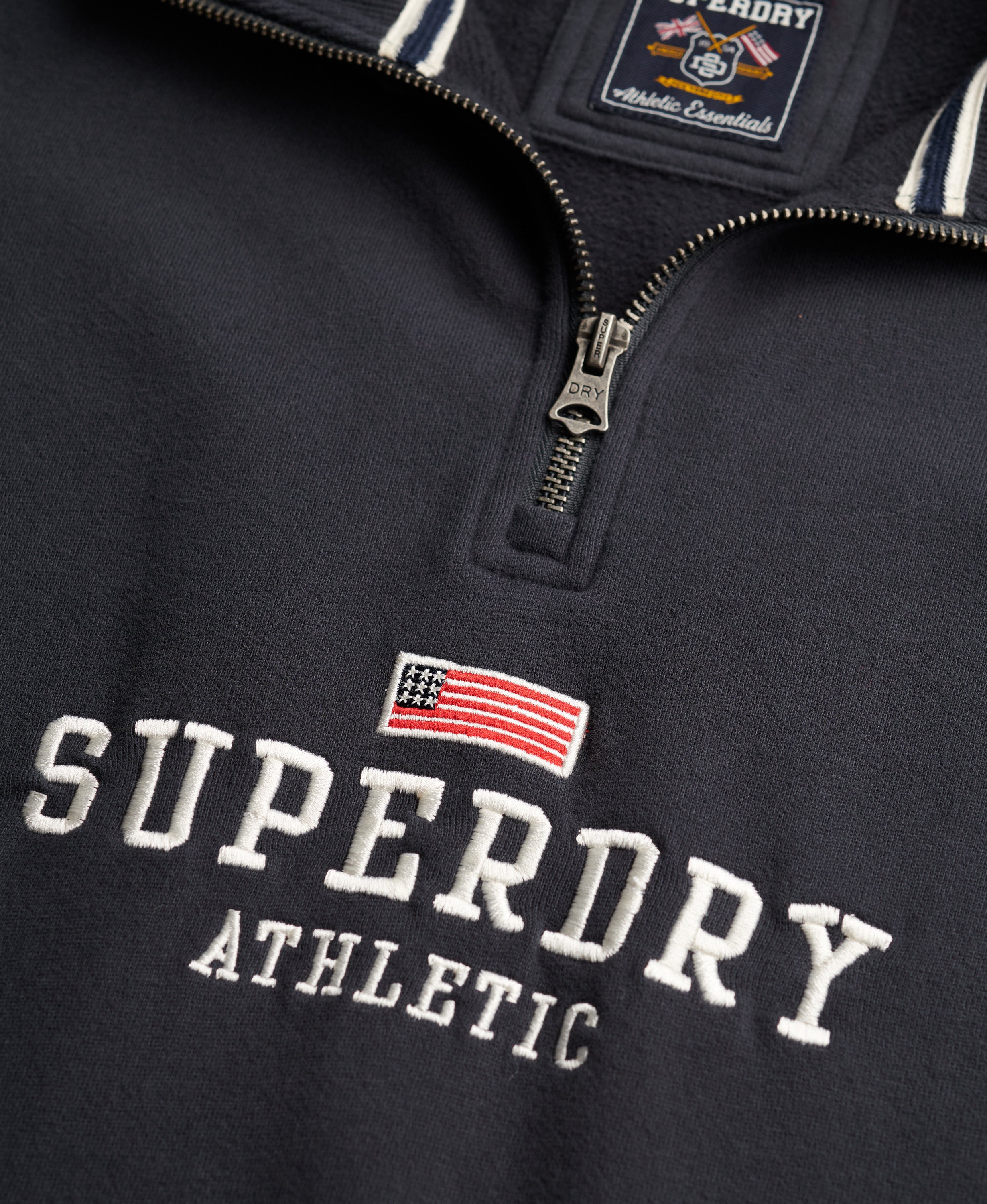 womens Athletic Essentials Graphic Half Zip Sweatshirt in Eclipse Navy ...