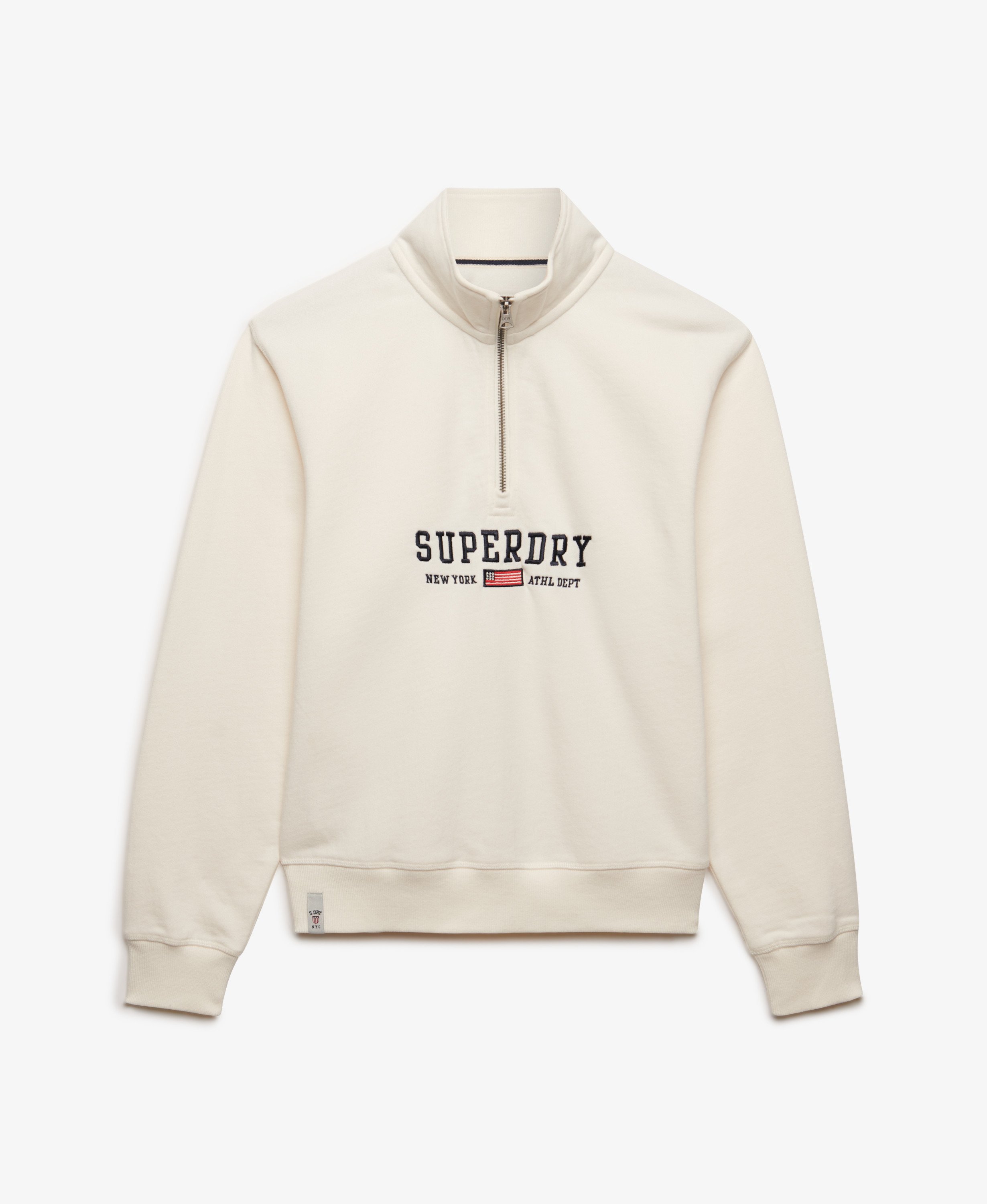womens Athletic Essentials Graphic Half Zip Sweatshirt in Desert Bone ...
