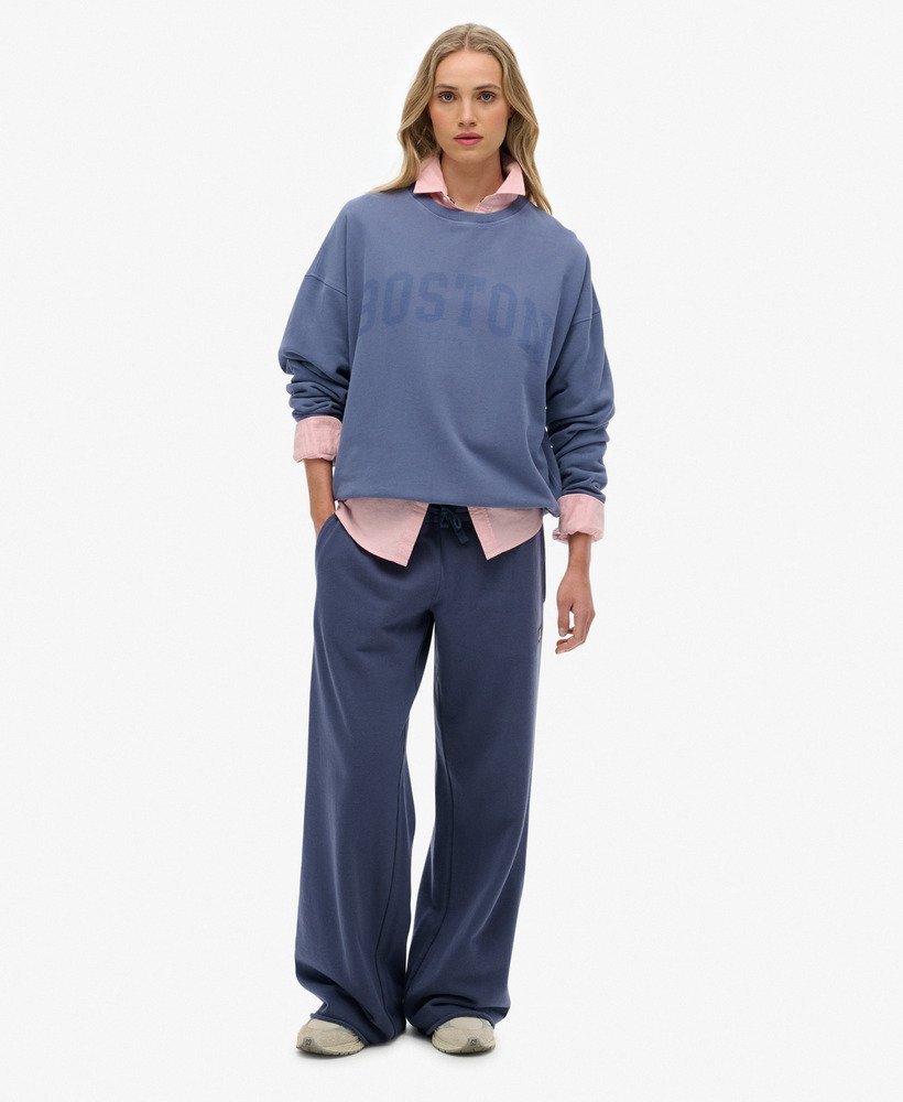 womens Athletic Essentials Relaxed Crew Sweatshirt in Mariner Navy ...