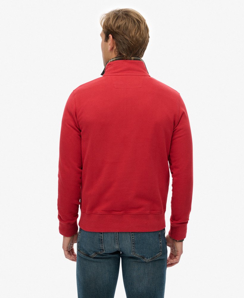 mens Preppy Half Zip Jumper in Expedition Red | Superdry UK